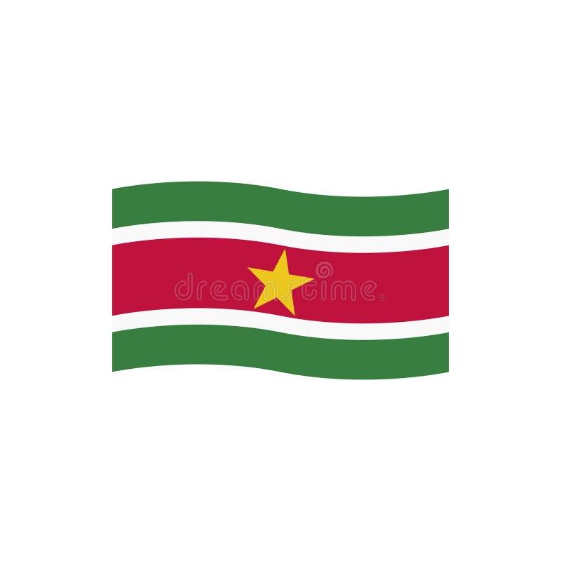 Suriname flag icon vector stock vector. Illustration of graphic - 310599817
