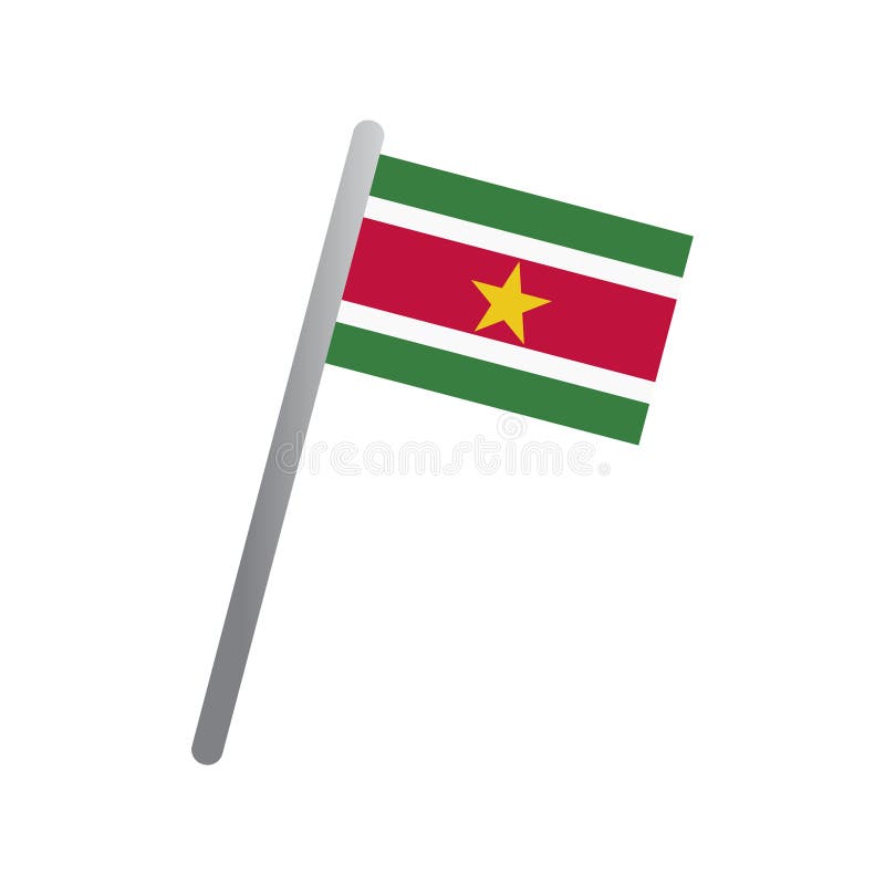 Suriname flag icon vector stock vector. Illustration of vector - 310599830