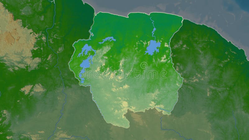 Suriname - Physical. Composition Stock Illustration - Illustration of ...