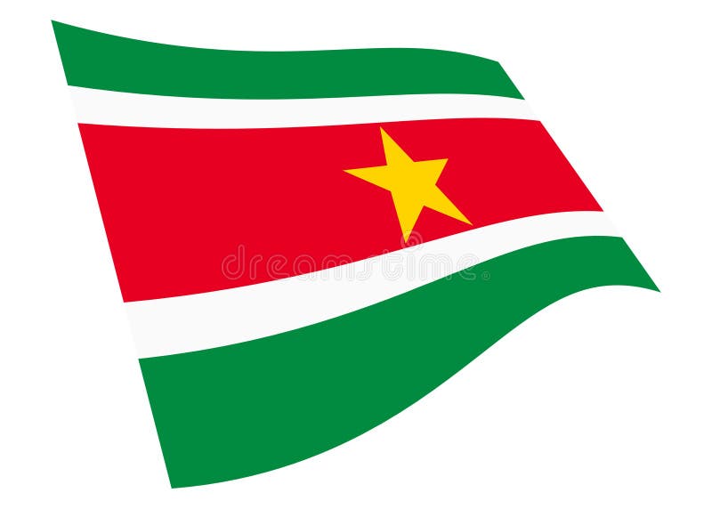 Suriname Waving Flag with Clipping Path 3d Illustration Stock ... Suriname Waving Flag with Clipping Path 3d Illustration Stock ...