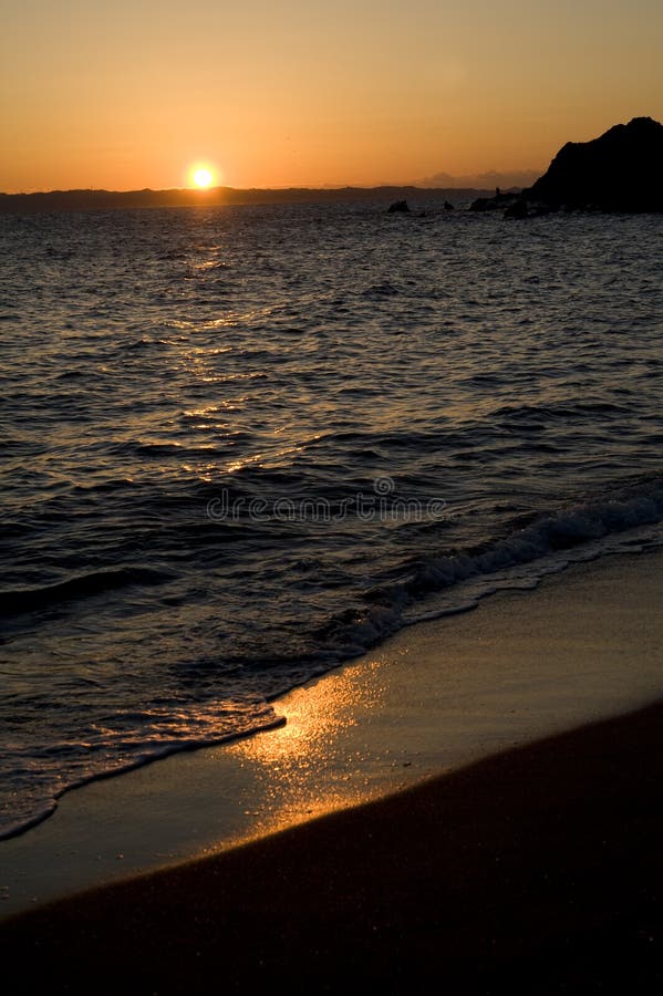 Surise on the beach stock photo. Image of dramatic, blissful - 7601286