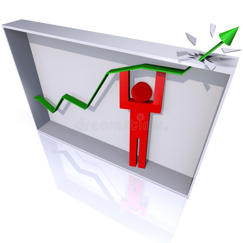 Surpassing the Goal stock illustration. Illustration of shatter - 6930954