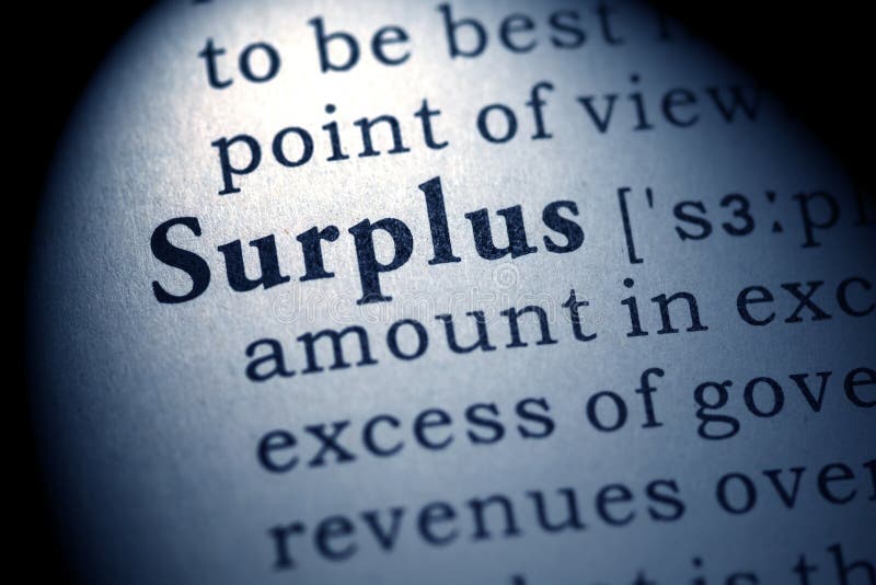 Definition of the Word Surplus Stock Photo - Image of word, book: 164756090