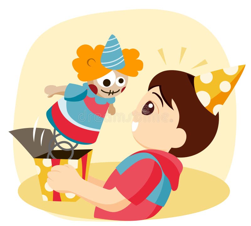 Jack in the box surprise stock vector. Illustration of horn - 13563404