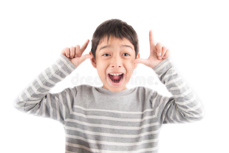 Little Boy Making Hand Sign BEST ASL Sign Language Stock Photo - Image ...
