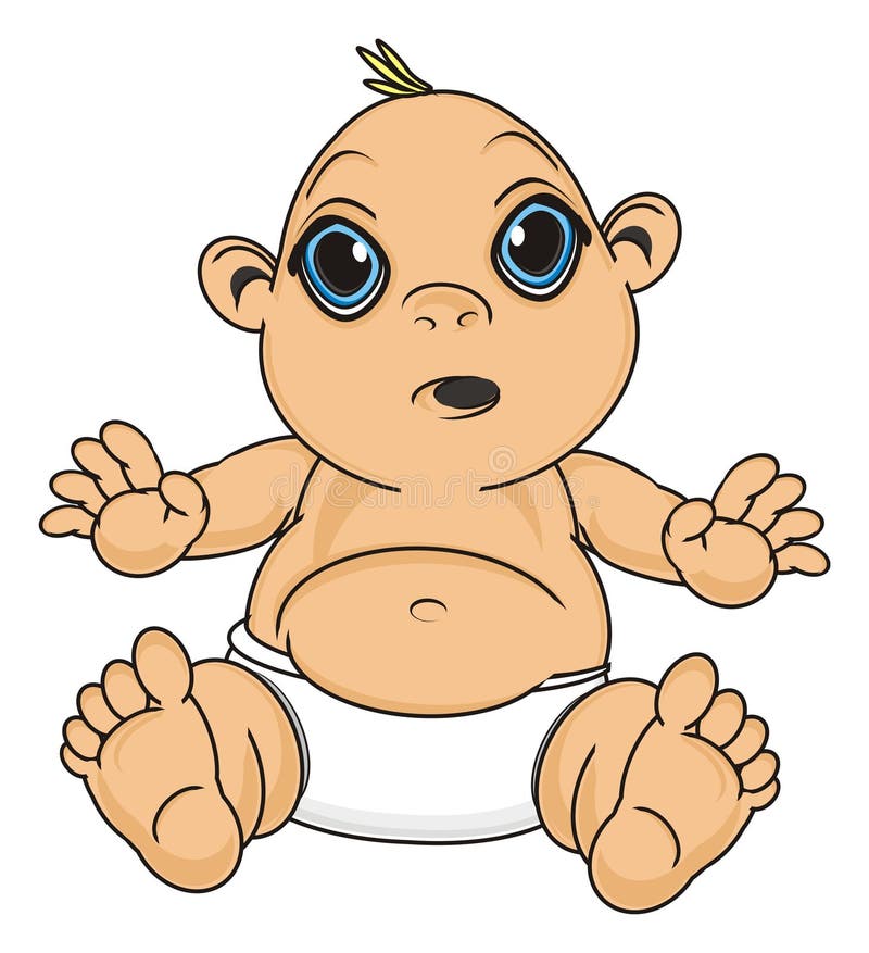 Surprise baby bit stock illustration. Illustration of diaper - 88963308
