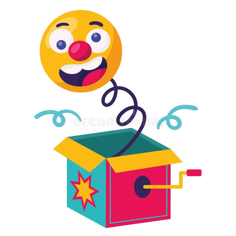 Surprise box with emoji stock vector. Illustration of idiot - 284043619