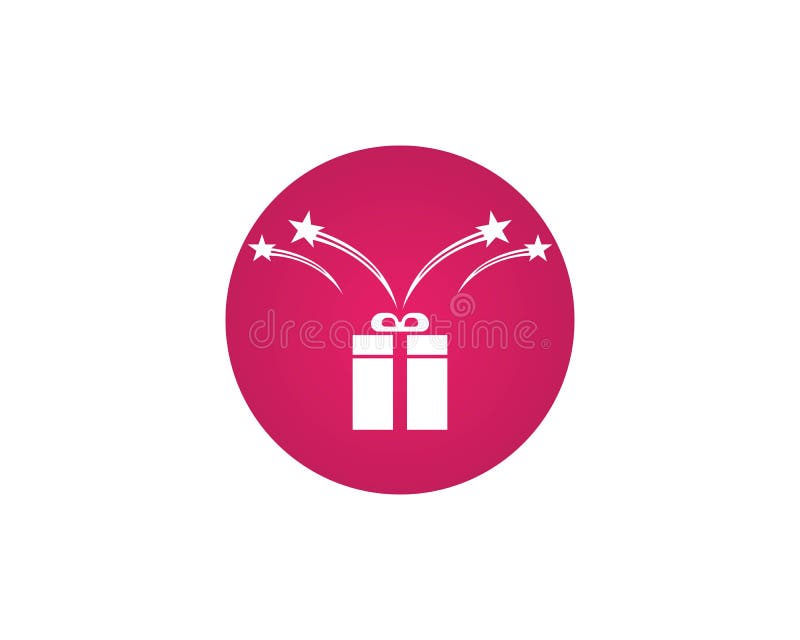 Surprise Box Icon Logo Vector Template Stock Vector - Illustration of ...