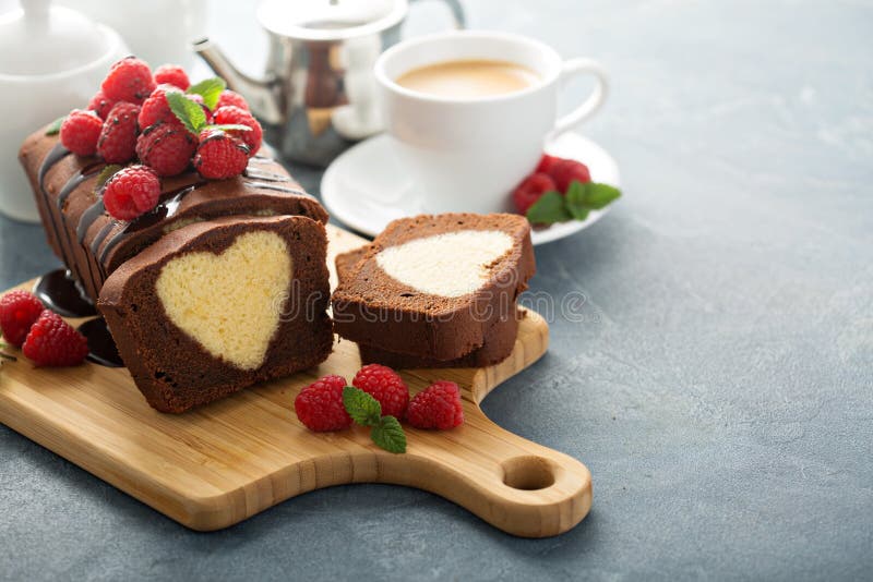 Surprise Cake with a Heart Inside Stock Image - Image of dessert ...