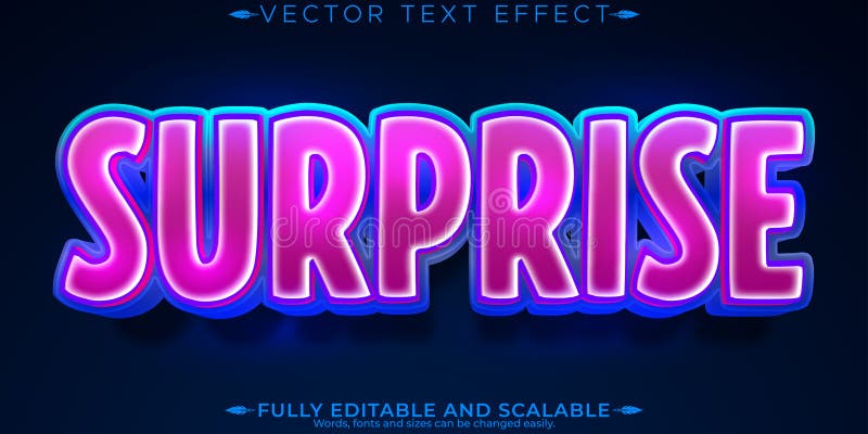 Surprise Cartoon Text Effect, Editable Comic and Bold Customizable Font ...
