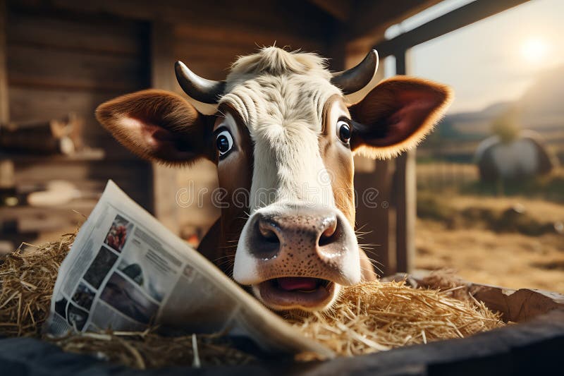Cow Newspaper Stock Illustrations – 95 Cow Newspaper Stock ...