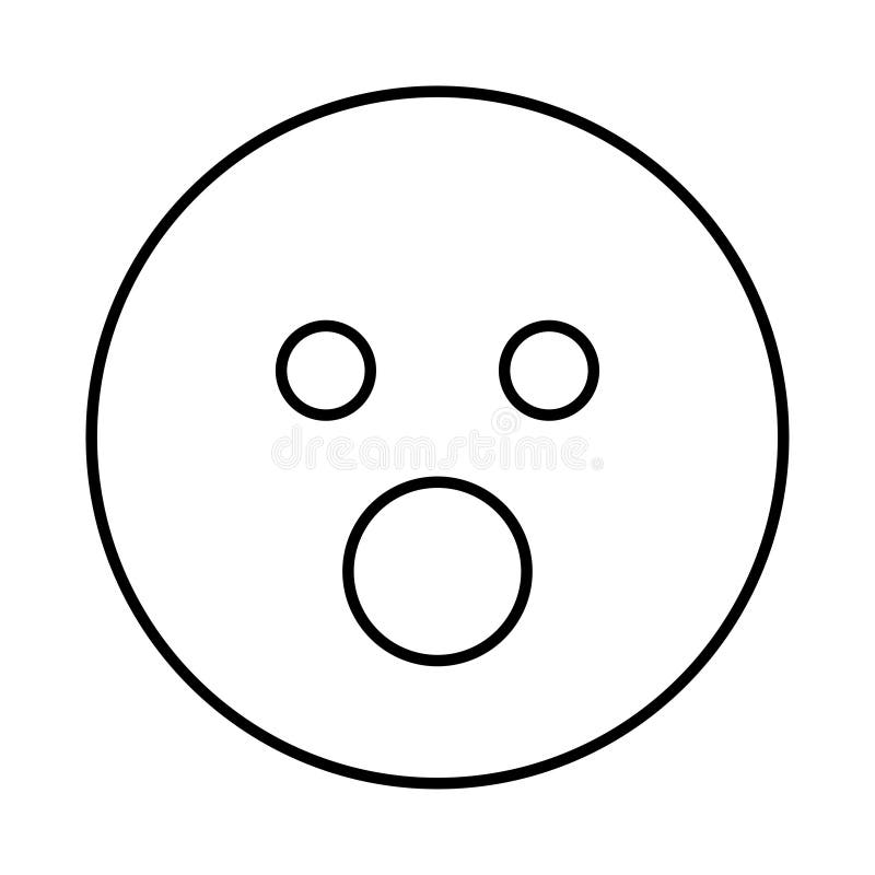 Surprise Emoji Icon stock vector. Illustration of graphic - 257537853