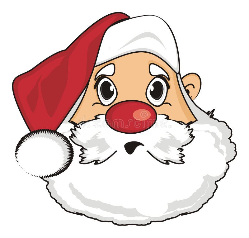 Surprise face of santa stock illustration. Illustration of lapland ...