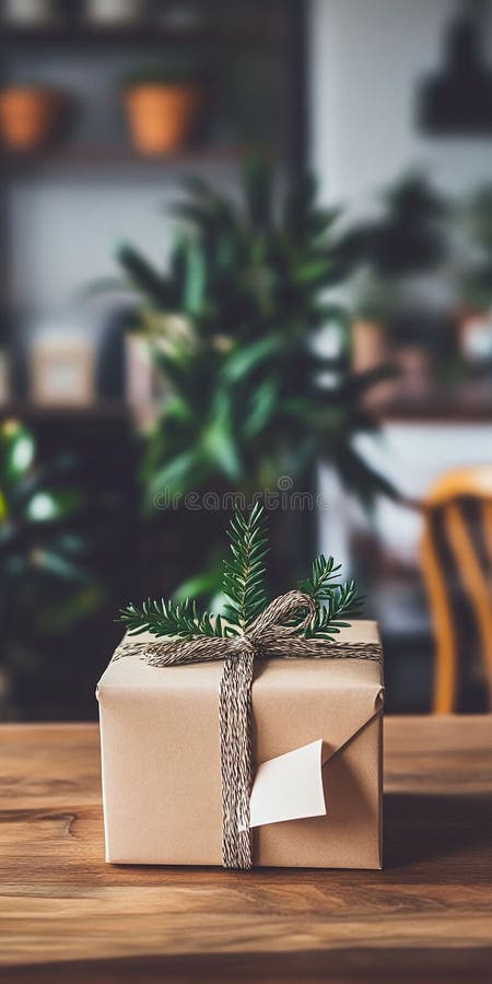 A Surprise Gift Box Left on an Office Desk with a Thank-you Note. Stock ...
