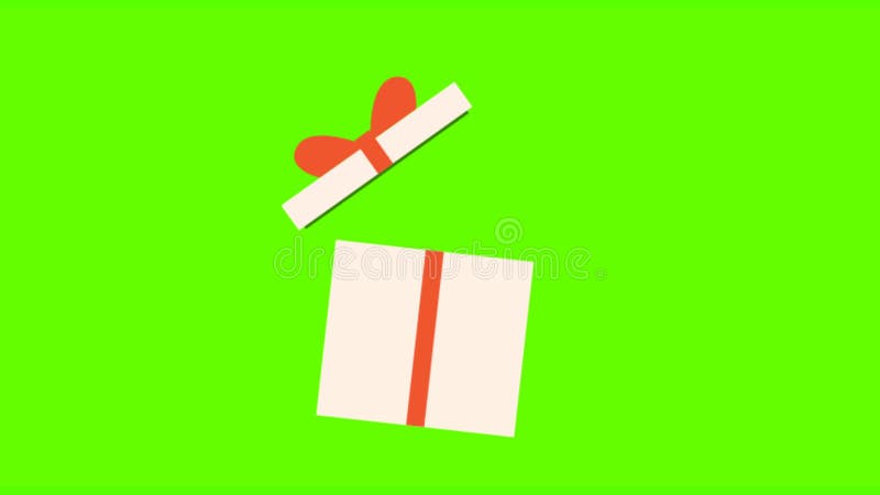 Surprise Gift Box Opening Animation on Green Screen Background 4K Stock ...