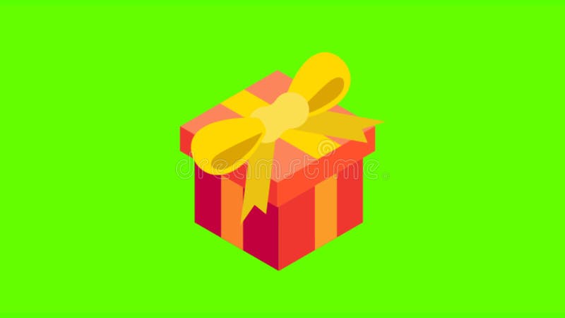 Surprise Gift Box Opening Animation on Green Screen Background 4K Stock ...