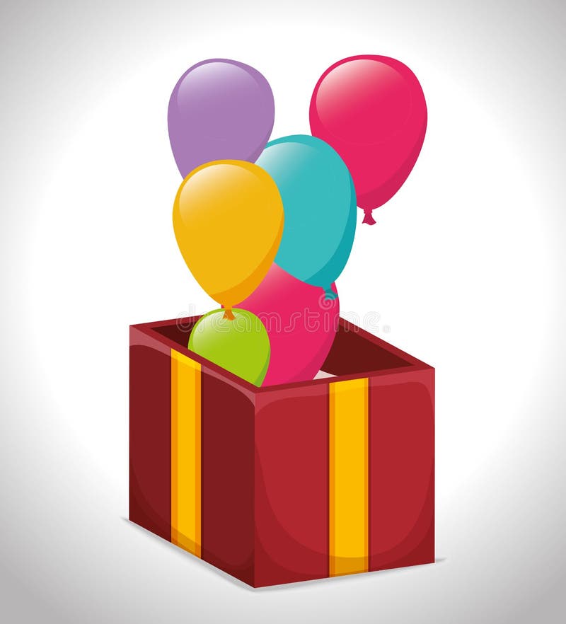 Surprise gift design stock illustration. Illustration of element - 70256387