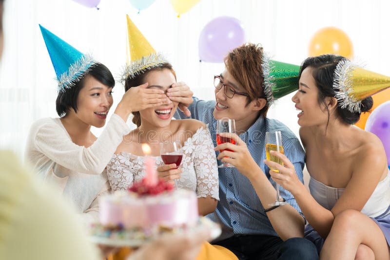 Surprise for a girlfriend stock image. Image of young - 51655387