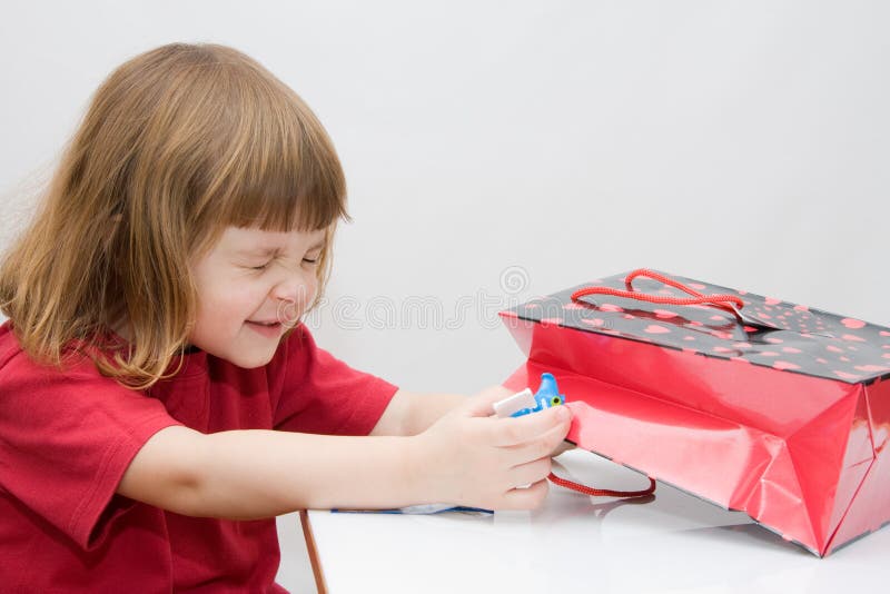 Surprise for kids stock photo. Image of bags, adorable - 4468532