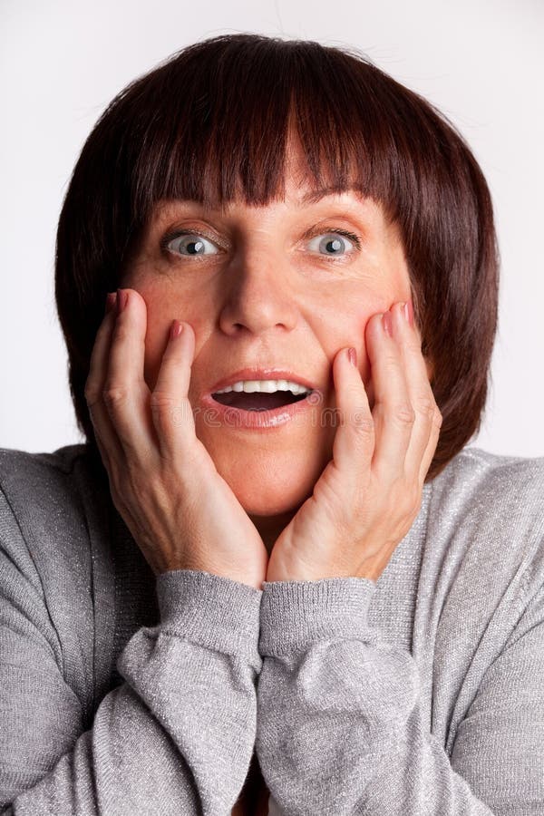 Senior Woman Looking Angry, Scornful Stock Image - Image of librarian ...