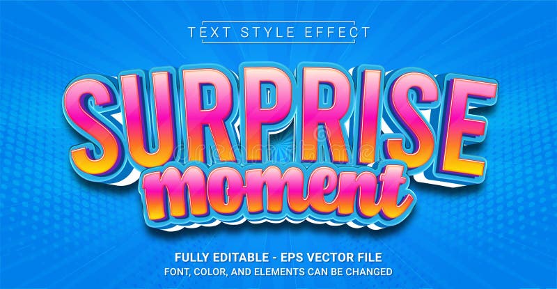 Surprise Moment Text Style Effect. Editable Graphic Text Template Stock ...