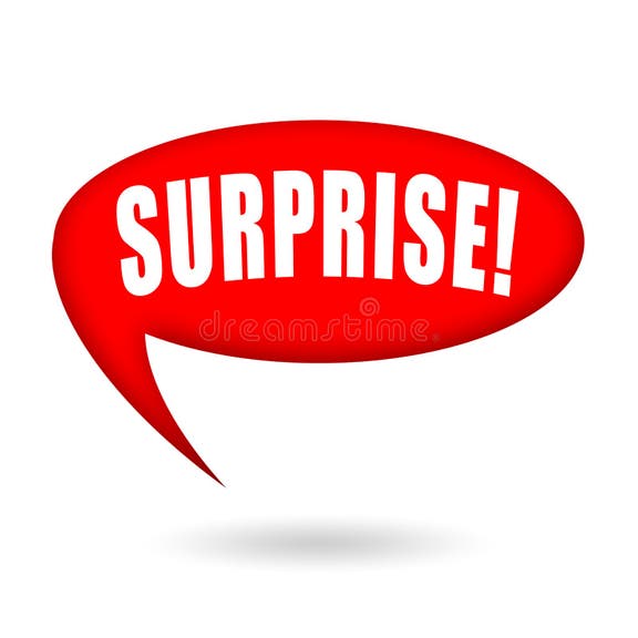 Surprise speech bubble stock illustration. Illustration of happiness ...