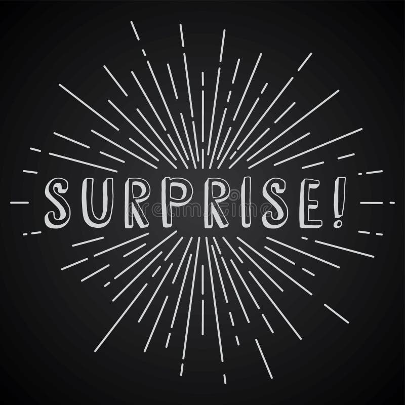 Surprise Text Sunrays Retro Theme Stock Illustration - Illustration of ...