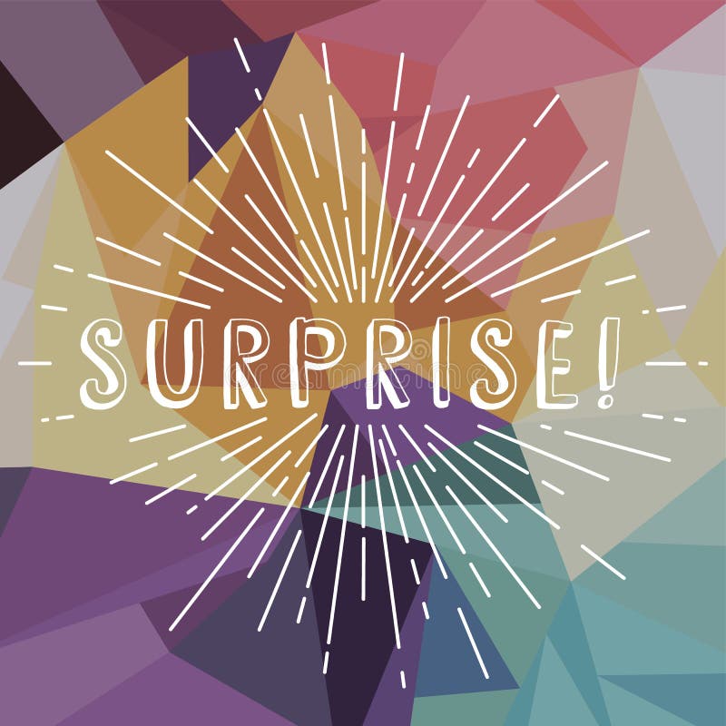 Surprise Text Sunrays Retro Theme Stock Illustration - Illustration of ...