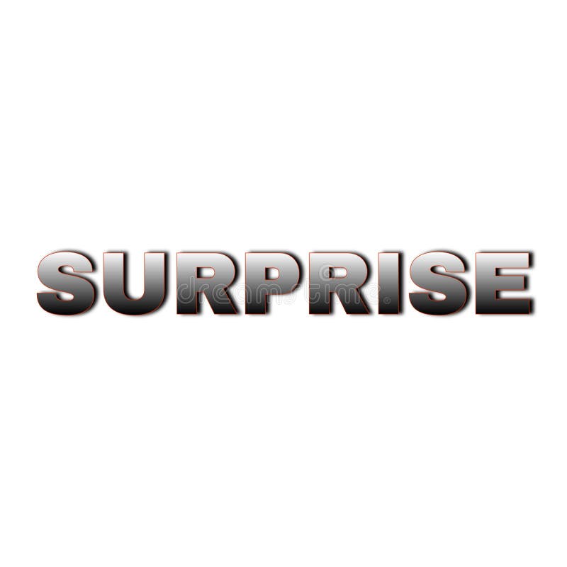 Surprise Word. Modern Calligraphy Phrase. Black Ink Lettering. Hand ...