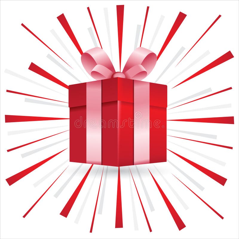 Surprise Yellow Gift Box in Flat Design. Gift Box. Present Box ...