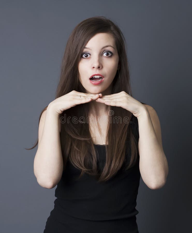 Surprise stock photo. Image of screaming, loudly, lips - 64883758