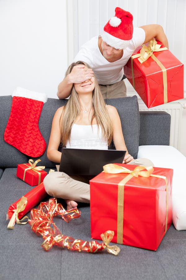Surprise Your Partner with the Perfect Present Stock Image - Image of ...