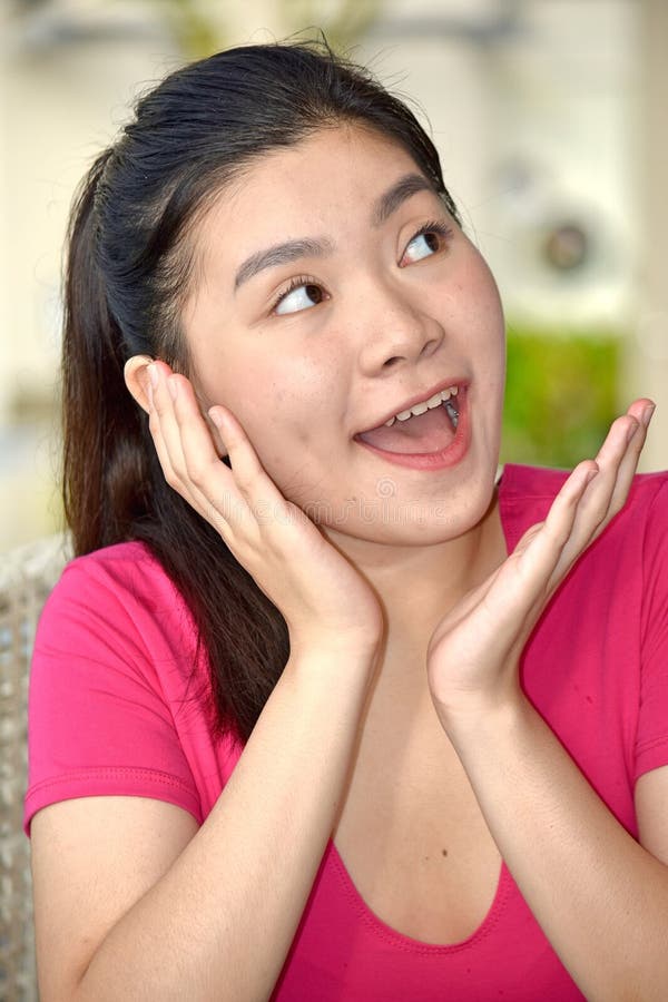 A Surprised Attractive Chinese Person Stock Image - Image of asian ...