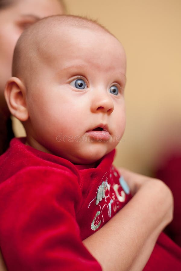 Surprised baby stock photo. Image of away, girl, waist - 7600674