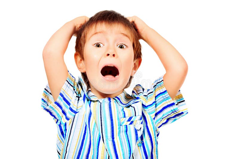 Surprised boy stock photo. Image of male, people, fear - 22994392