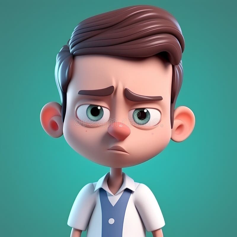 Surprised Boy with Expression on His Face, 3d Illustration Stock ...