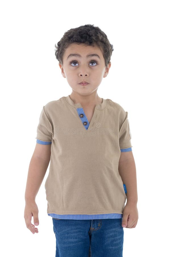 Surprised Boy Looking Up stock image. Image of astonished - 43231529