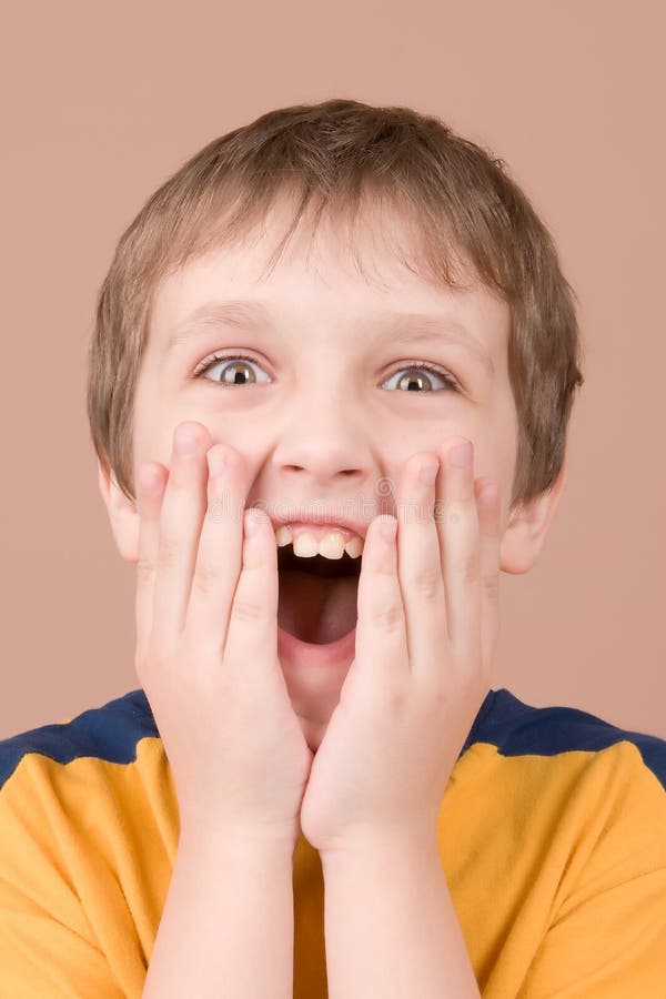 Boy with Surprised Expression Stock Image - Image of expression, little ...