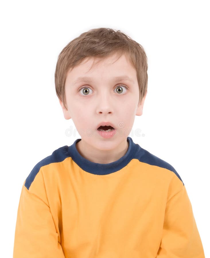 Surprised boy portrait stock photo. Image of color, cute - 2327334