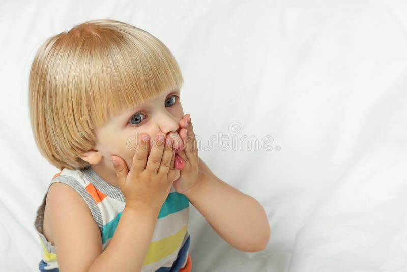 Surprised boy stock photo. Image of bedroom, face, male - 100072930