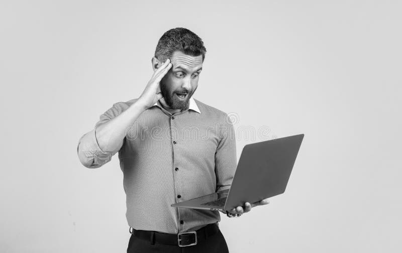 Surprised Business Boss or Lawyer with Notebook, Success Stock Photo ...
