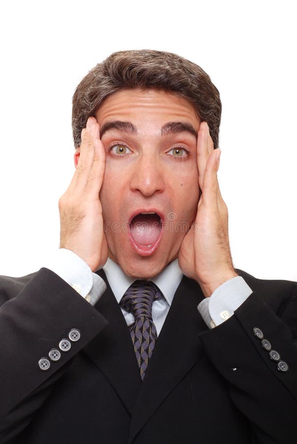 Surprised businessman stock photo. Image of excitement - 6163246