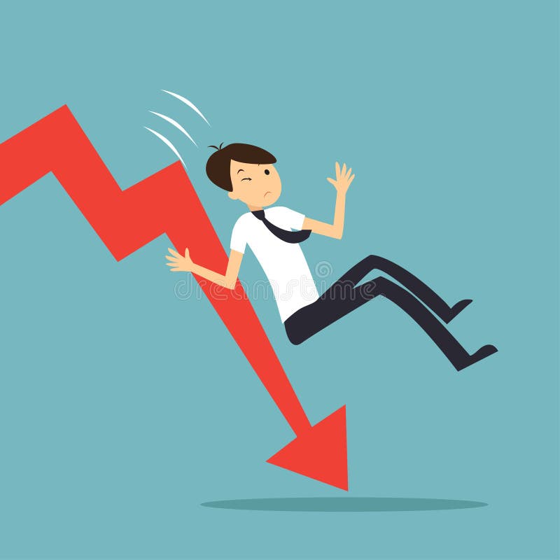 Vector Illustration of a Frustrated Asian Cartoon Businessman As a Huge ...