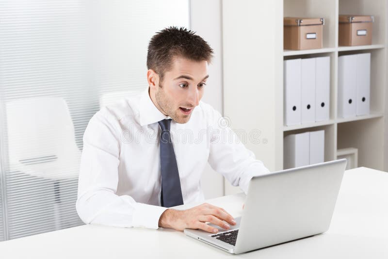 Surprised Businessman stock image. Image of making, gasping - 37621785