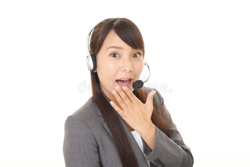 Surprised Call Center Agent Stock Photo - Image of shocked, call: 31447422
