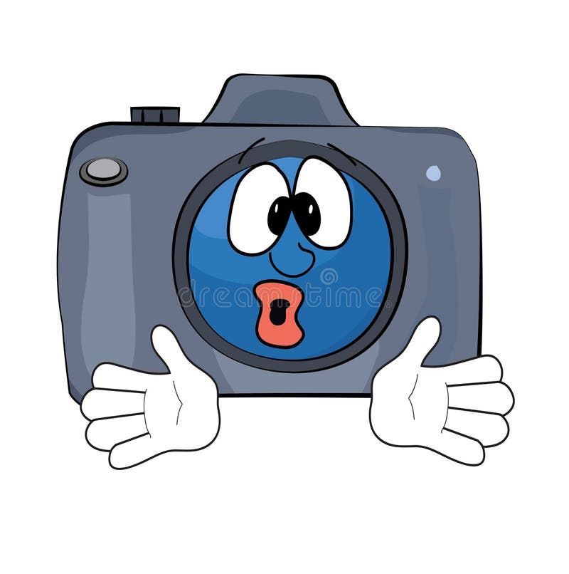 Surprised Camera cartoon stock illustration. Illustration of cartoon ...
