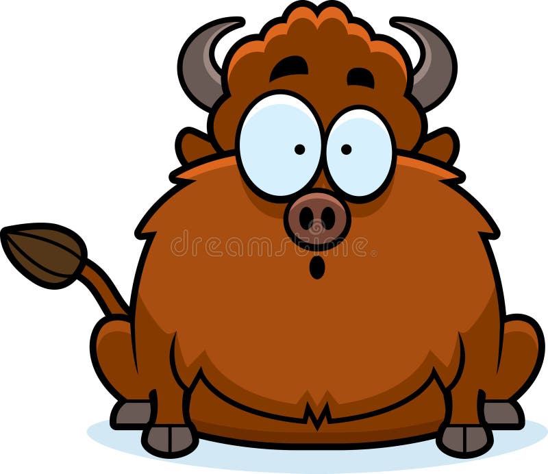 Surprised Cartoon Bison stock vector. Illustration of cartoon - 47476316
