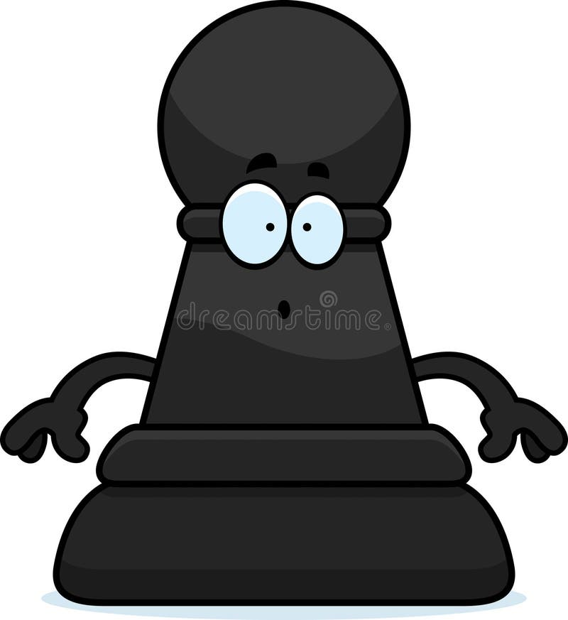Surprised Cartoon Chess Pawn Stock Vector - Illustration of game ...