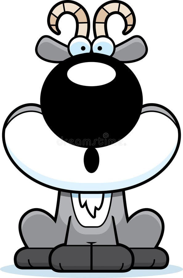 Surprised Cartoon Goat stock vector. Illustration of clip - 51466429