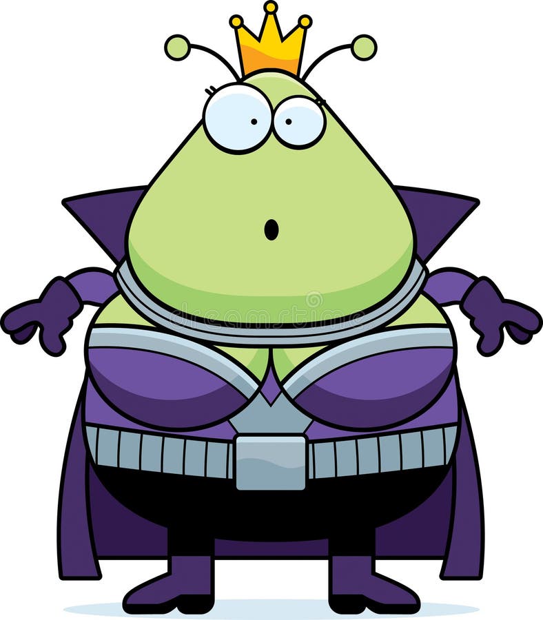 Surprised Cartoon Martian Queen Stock Vector - Illustration of clip ...